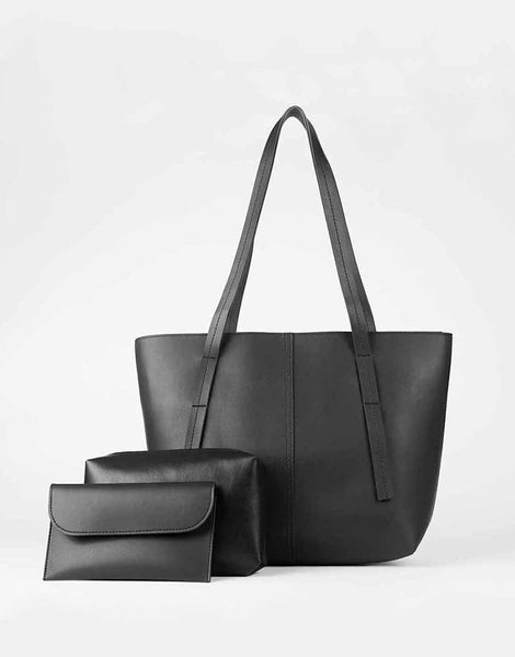 Mira - Black 3 Pieces Handbag – RangooN