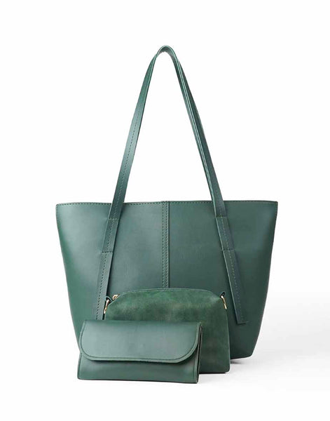 Mira - Green 3 Pieces Handbag – RangooN